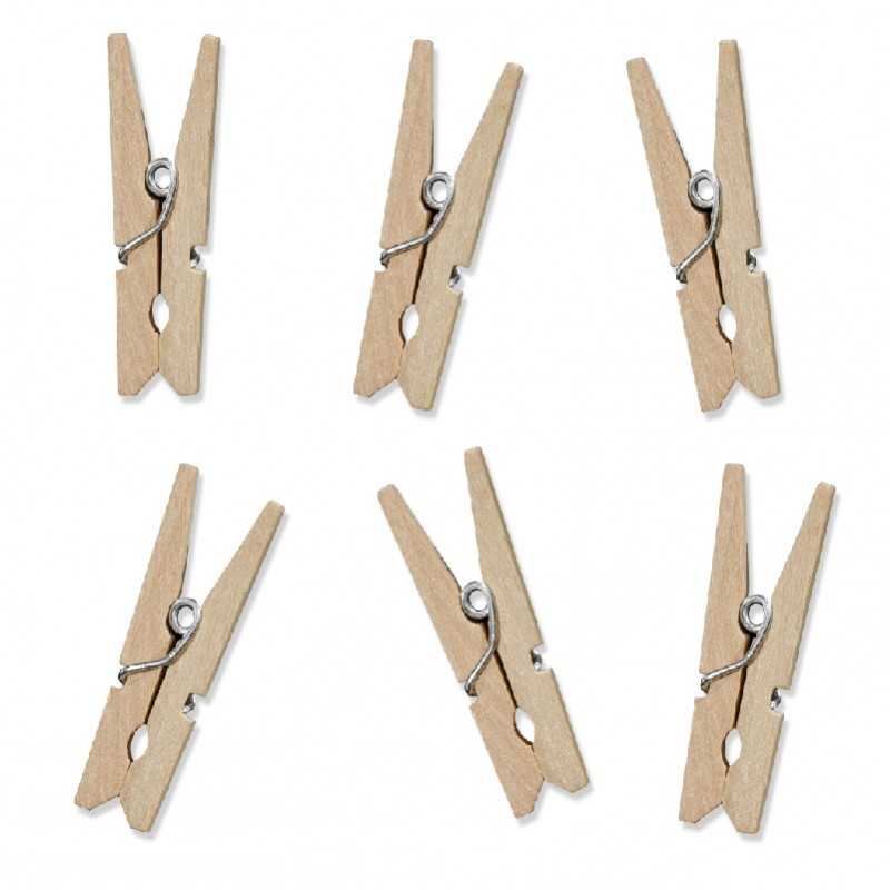 Pince en bois naturel